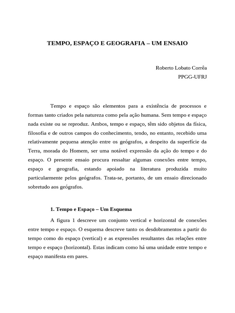Tempo e Espaço na Geografia Humana | PDF | Tempo | Geografia