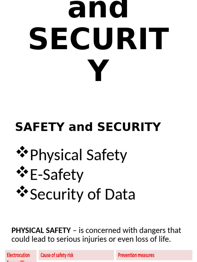 Safety and Security | PDF