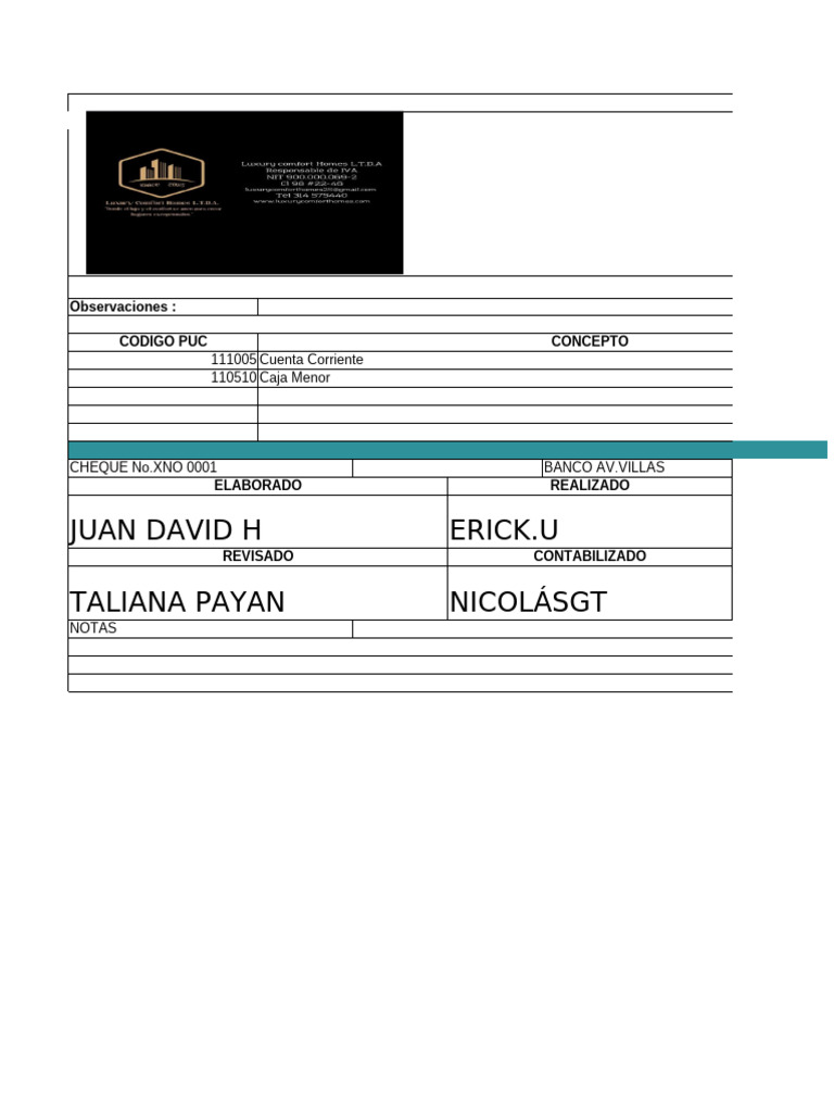 Nota Contable-Arqueo-comprobante de Egreso | PDF