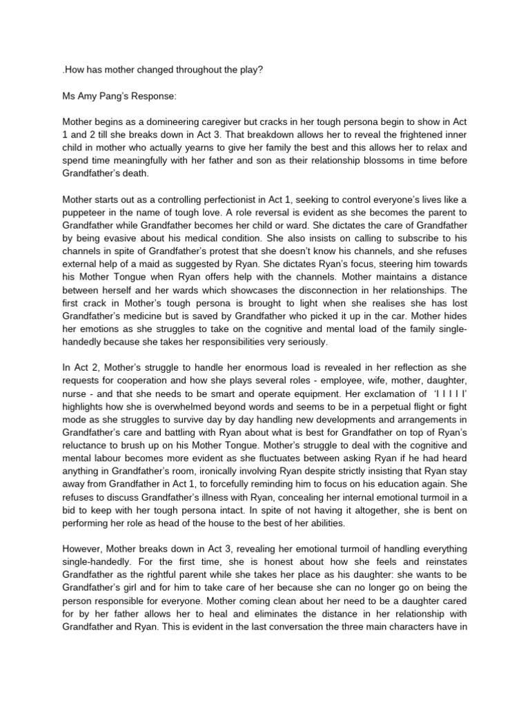DKDC - Mother's Transformation - EOY Revision | PDF