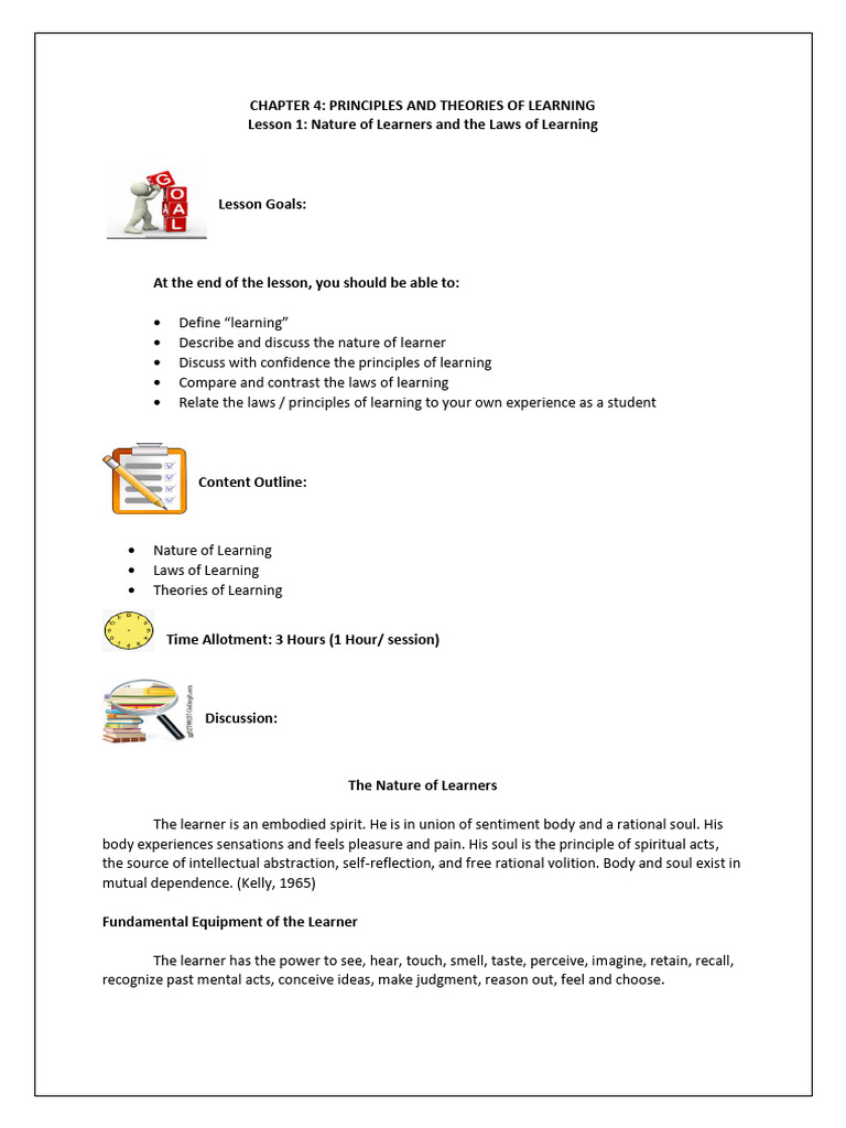 Chapter 4 - Lesson 1 Nature of Learners-CGP | PDF | Learning ...