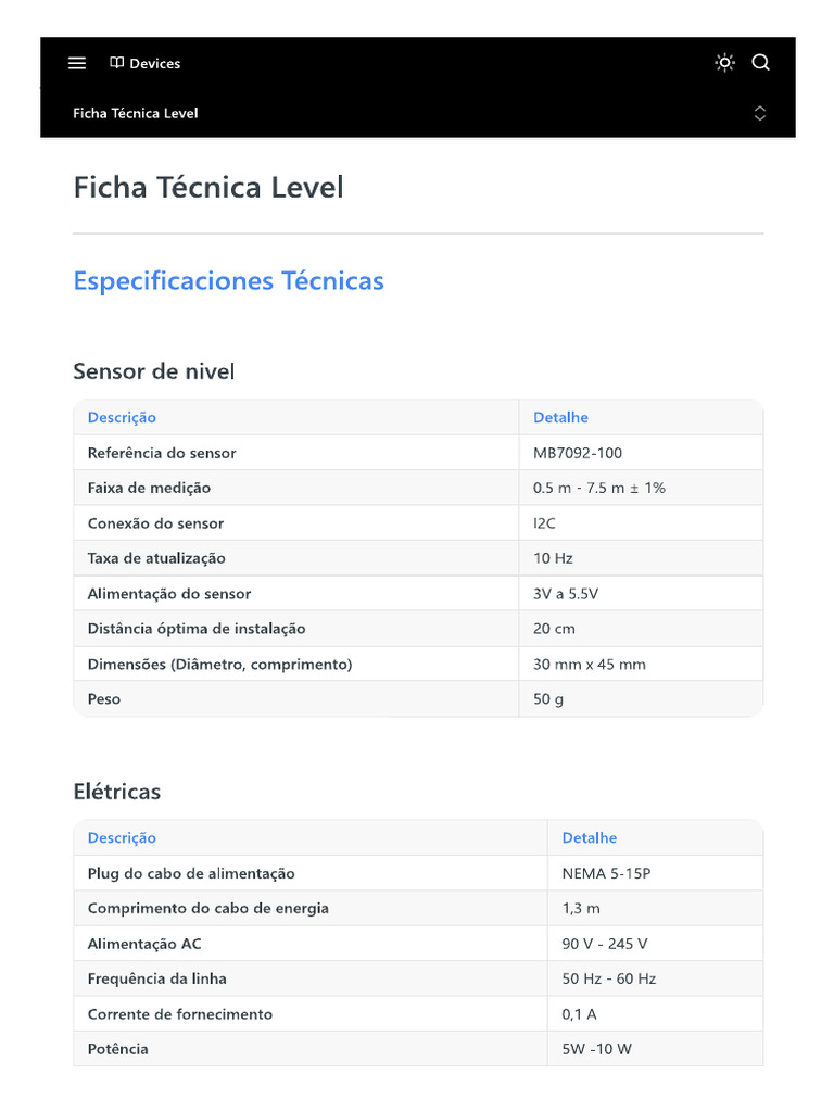 Ficha-Tecnica_Fracttal_Sense_Level | PDF