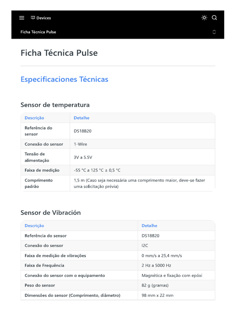 Ficha-Tecnica_Fracttal_Sense_Pulse | PDF