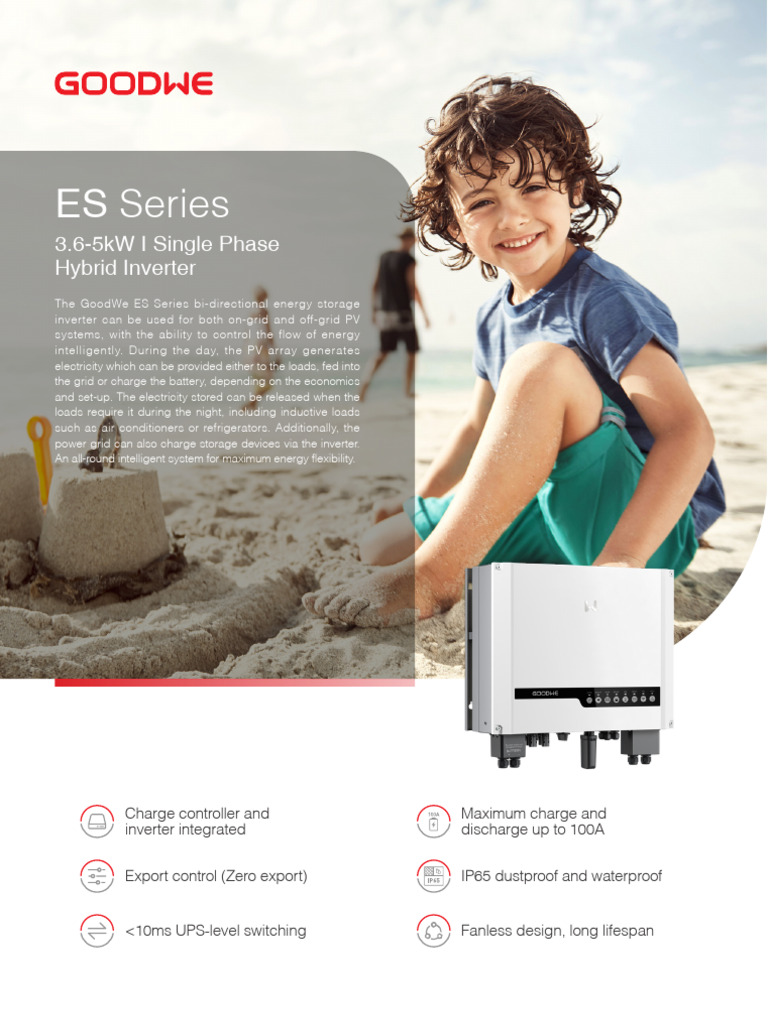 Single Phase Goodwe Hybrid Inverter - GW - ES - Datasheet-EN | PDF ...