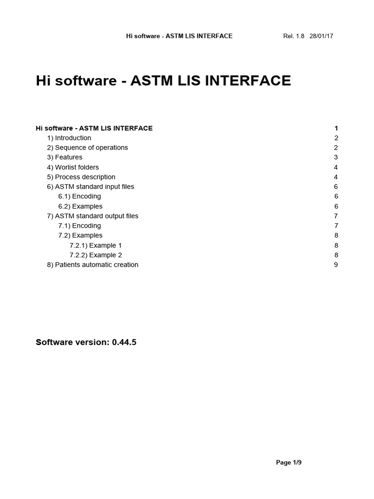 ASTM - LIS - 1-8 - Eng Chem 200 | PDF | Computer File | Interface (Computing)