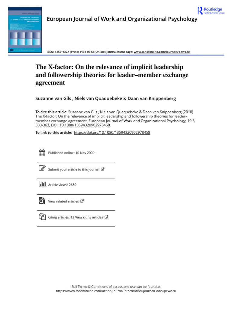 The X-factor On the relevance of implicit leadership and followership ...