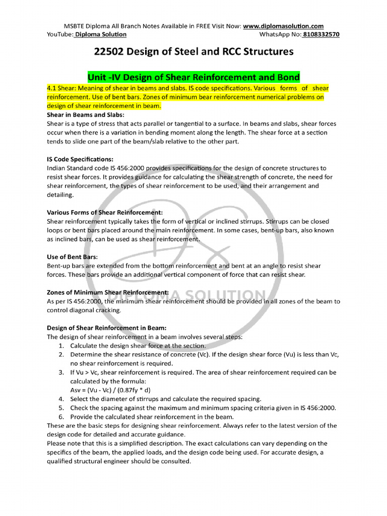 Design of Steel and RCC Structures 4 | PDF