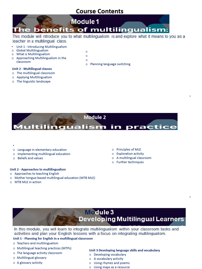 English in The ML Classroom Contents Summary | PDF | Multilingualism ...