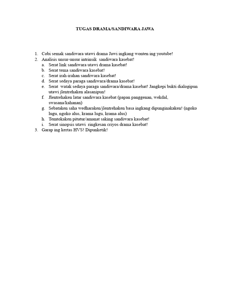 Tugas Drama | PDF