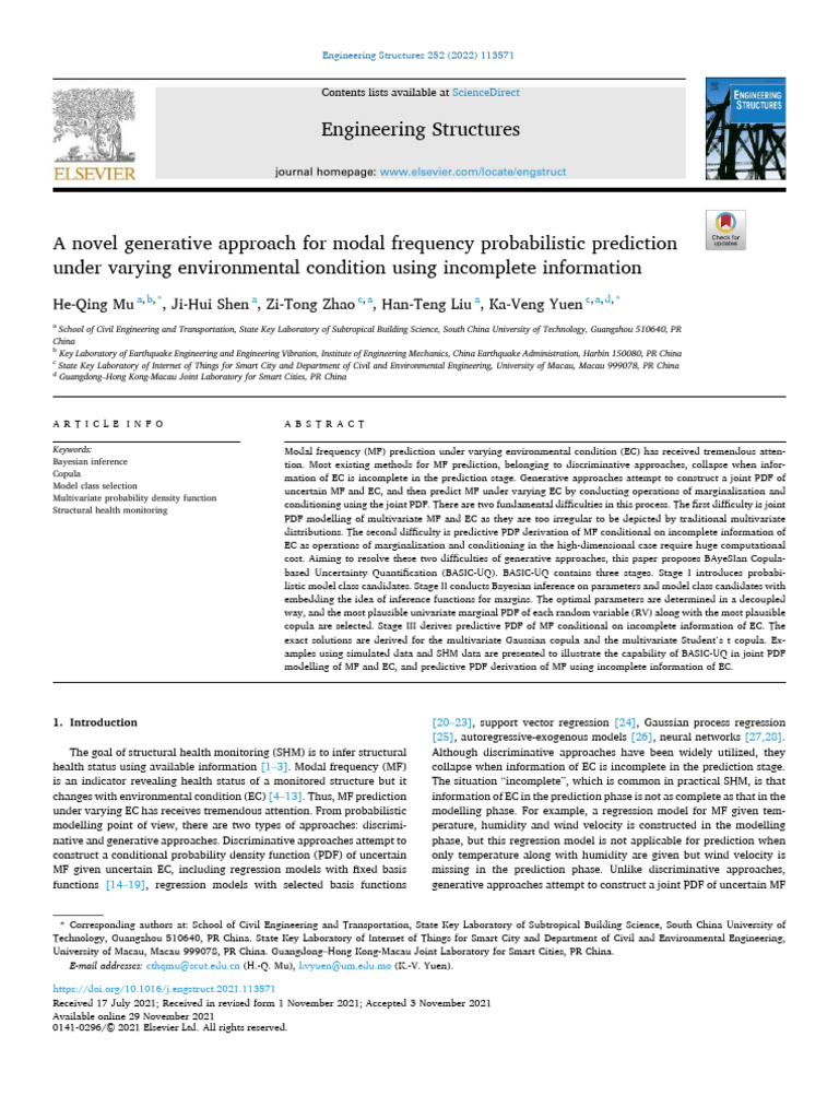 4.【Engineering Structures】A novel generative approach using incomplete ...