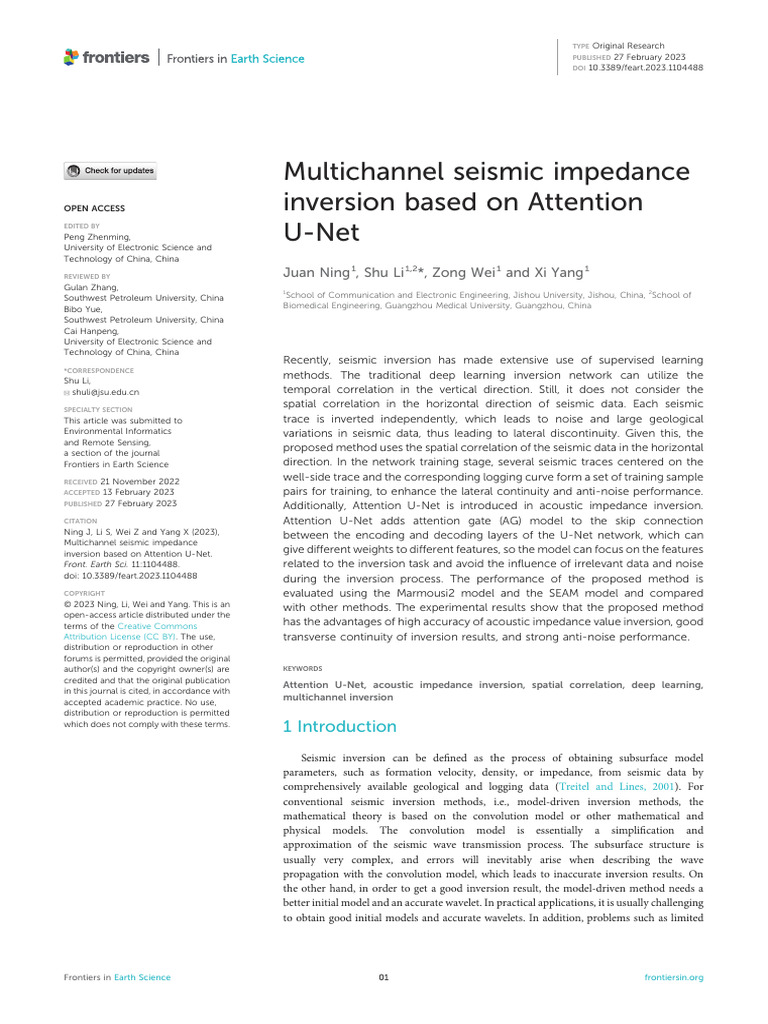 Multichannel_seismic_impedance_inversion_based_on_ | PDF | Inverse ...
