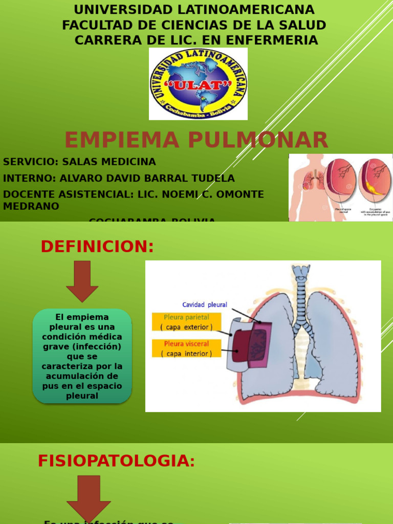 Conferencia Empiema Pulmonar | PDF | Neumología | Medicina CLINICA