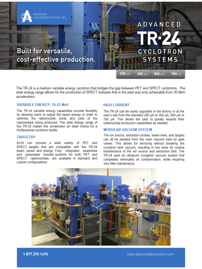 Advanced Cyclotron Systems Overview | PDF