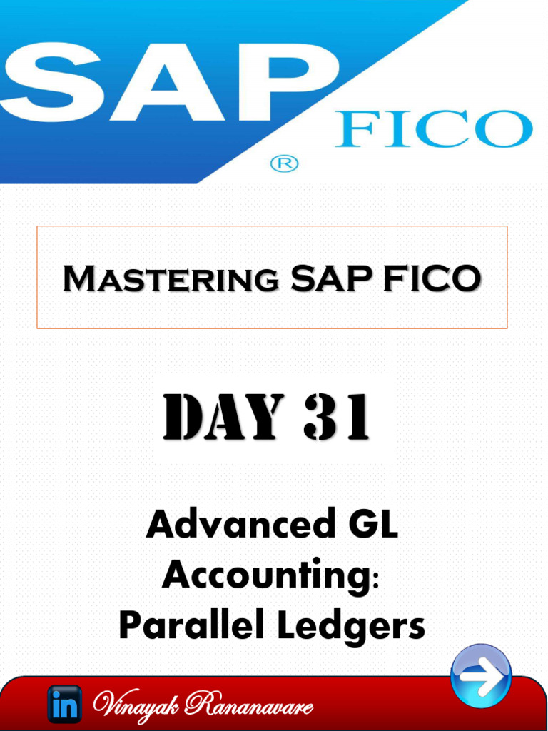Advance GL Accounting Parallel Ledgers | PDF | Accounting | Regulatory ...