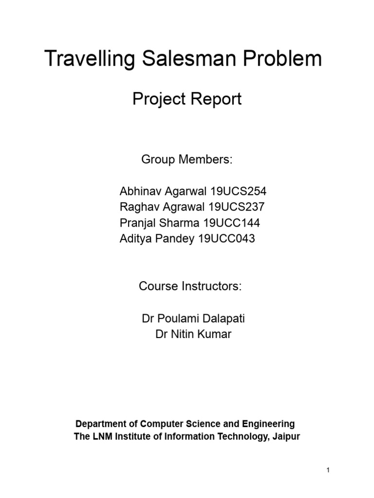 Travelling Salesman Problem | PDF | Computational Complexity Theory ...