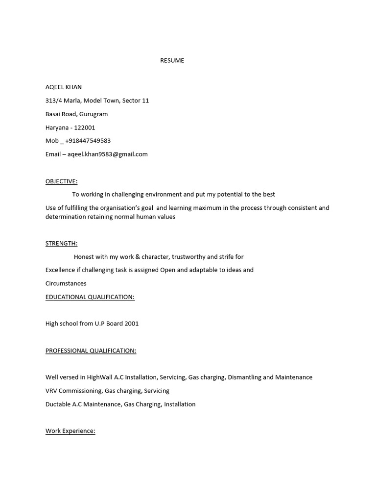 Aqeel Khan Resume | PDF