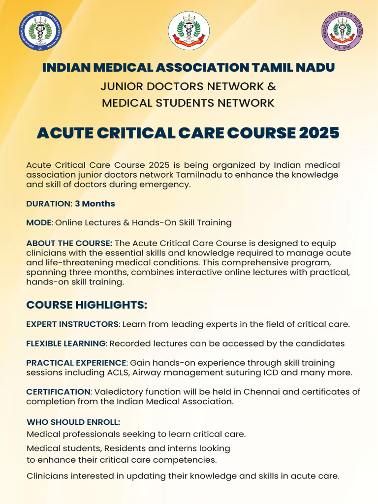 Acute Critical Care Course 2025 | PDF | Intensive Care Medicine | Stroke