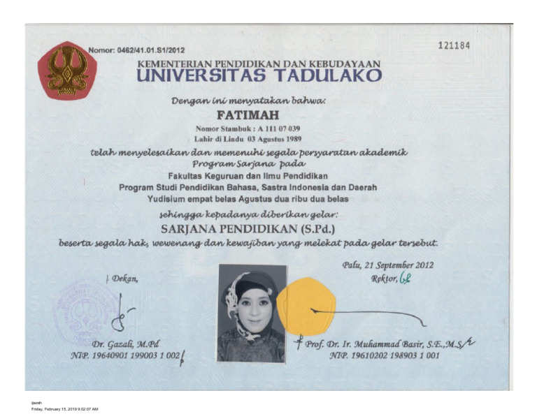 2. Ijazah Fatimah | PDF