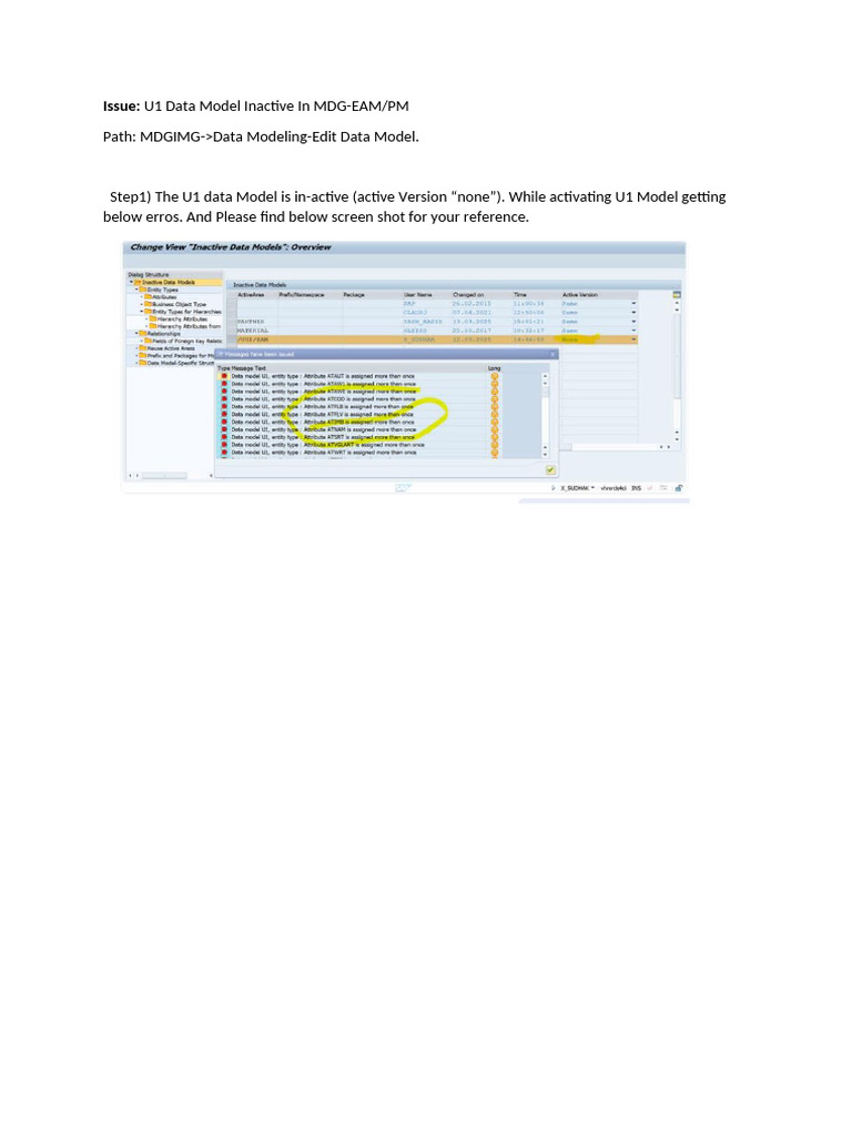 MDG-EAM-PM Data Model U1InActive | PDF
