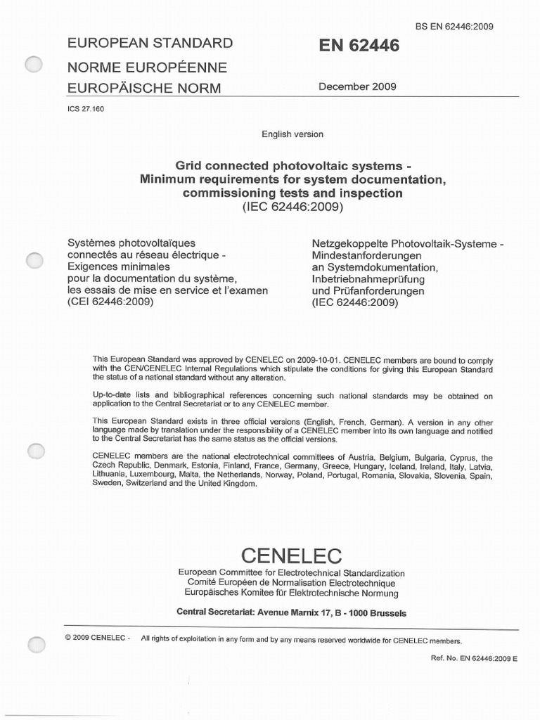 En 62446 - 1 - PV | PDF