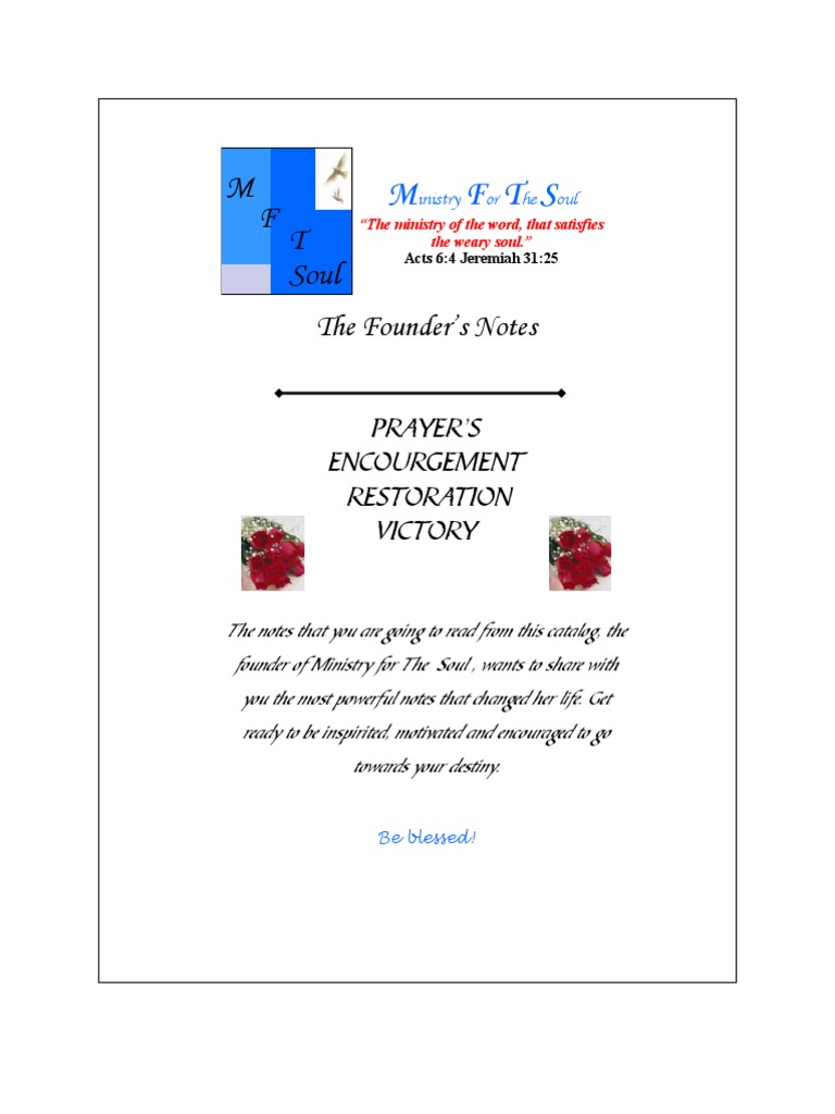 New Founders's Notes | PDF | Prayer | Faith