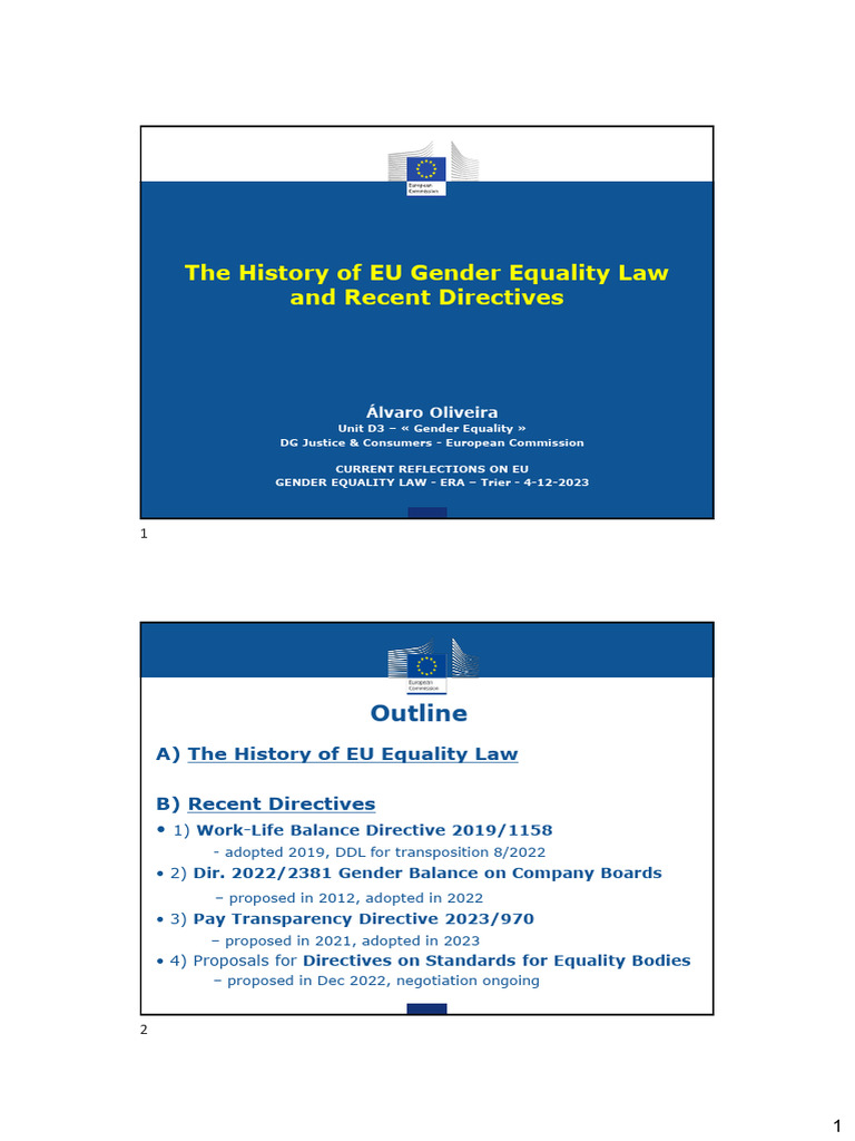 History and Recent Directives | PDF | Parental Leave | Directive ...