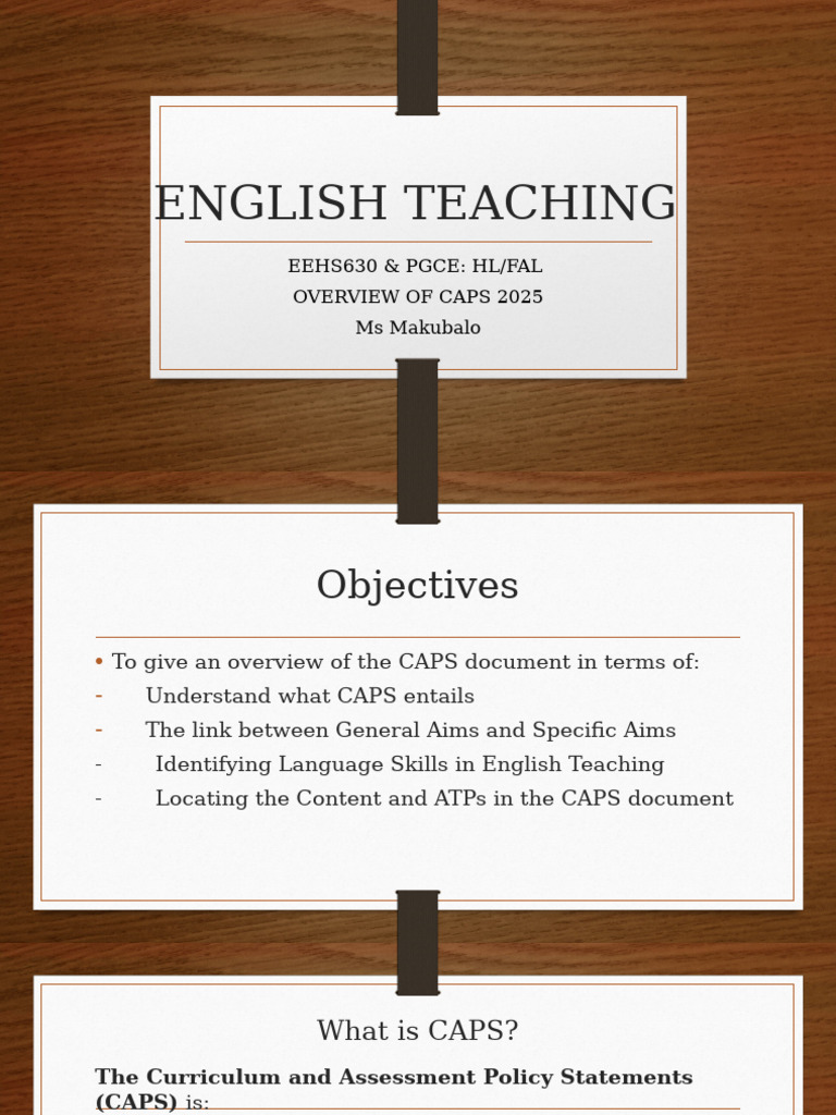 L1 CAPS Overview | PDF | Learning | Curriculum