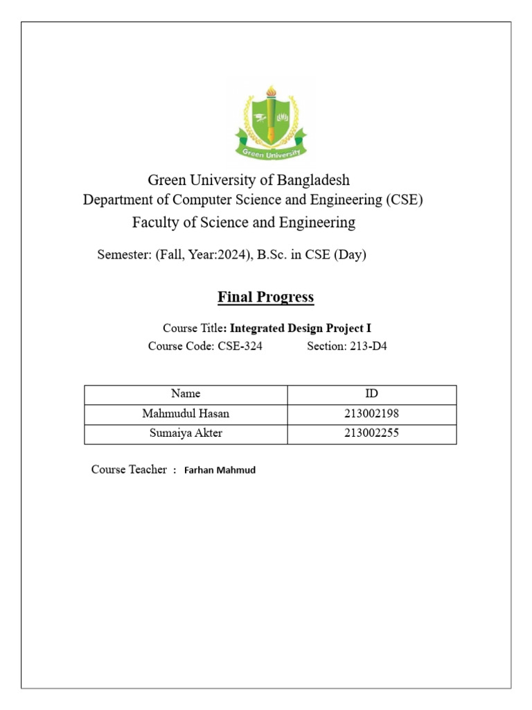 IDP Final Progress Report | PDF | Software Prototyping | Computing