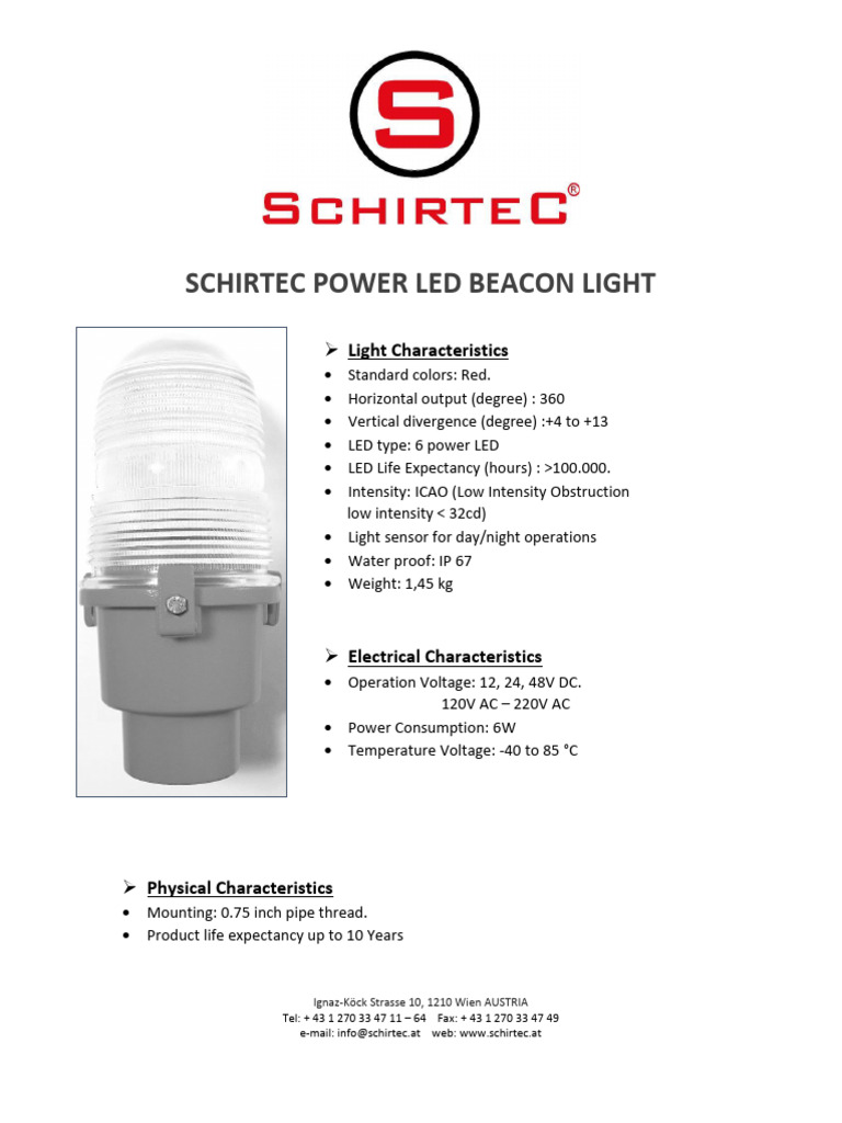 Schirtec Power Led Beacon Light_2019 SUN RAYS INTERNATIONAL TRADING OMAN | PDF | Light | Electronics