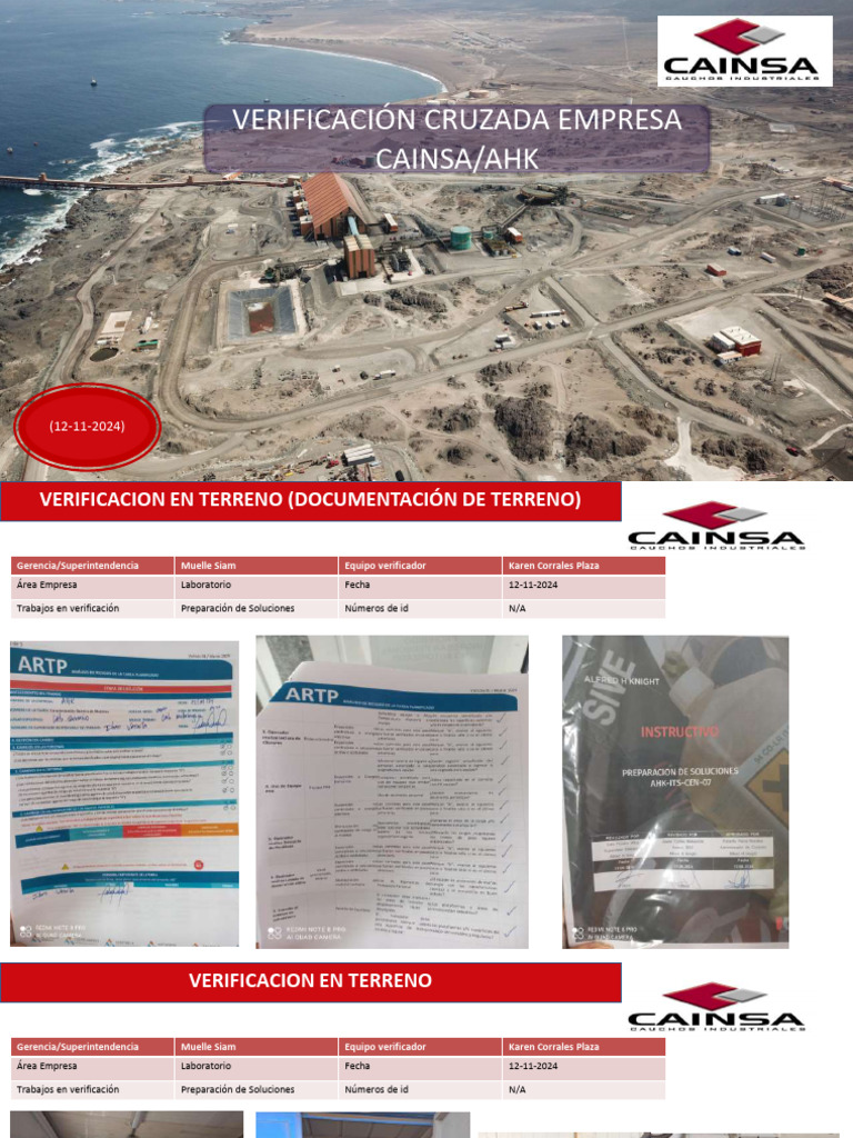 VERIFICACION CRUZADA Cainsa y Ahk | PDF