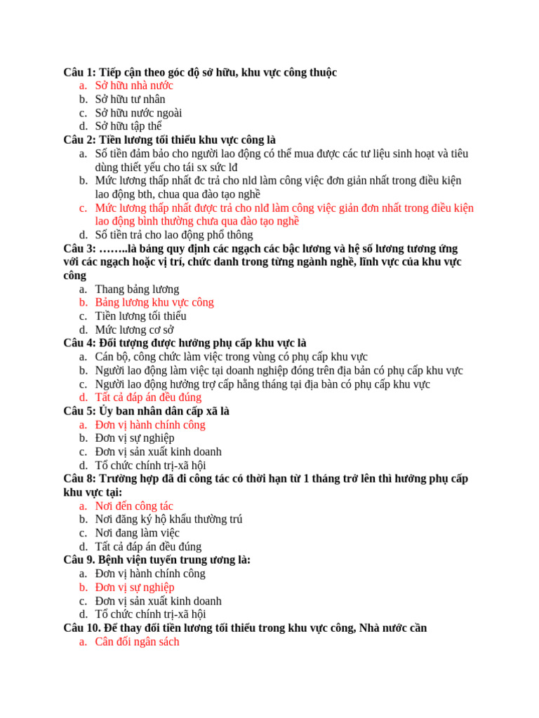 Tiền lương KVC | PDF