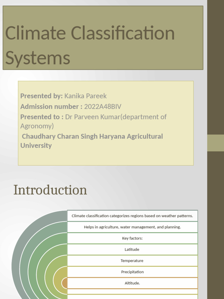 Climate Classification Systems Overview | PDF | Climate | Atmospheric ...