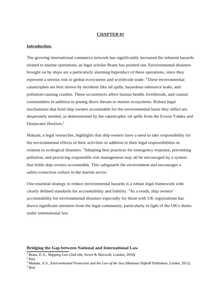 Chapter 1 - Introduction | PDF | Environmental Law | Oil Spill