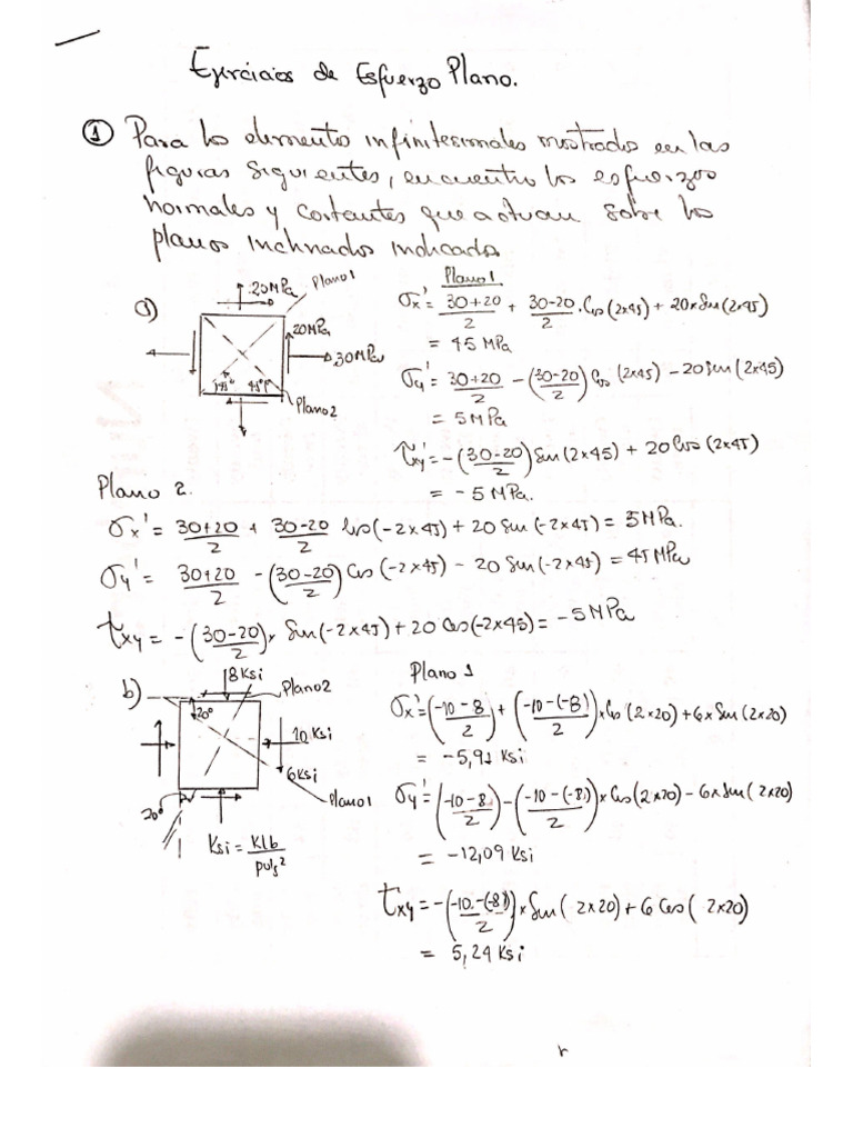 Unidad 6. Ejercicios de Esfuerzos Combinados Parte 1 | PDF