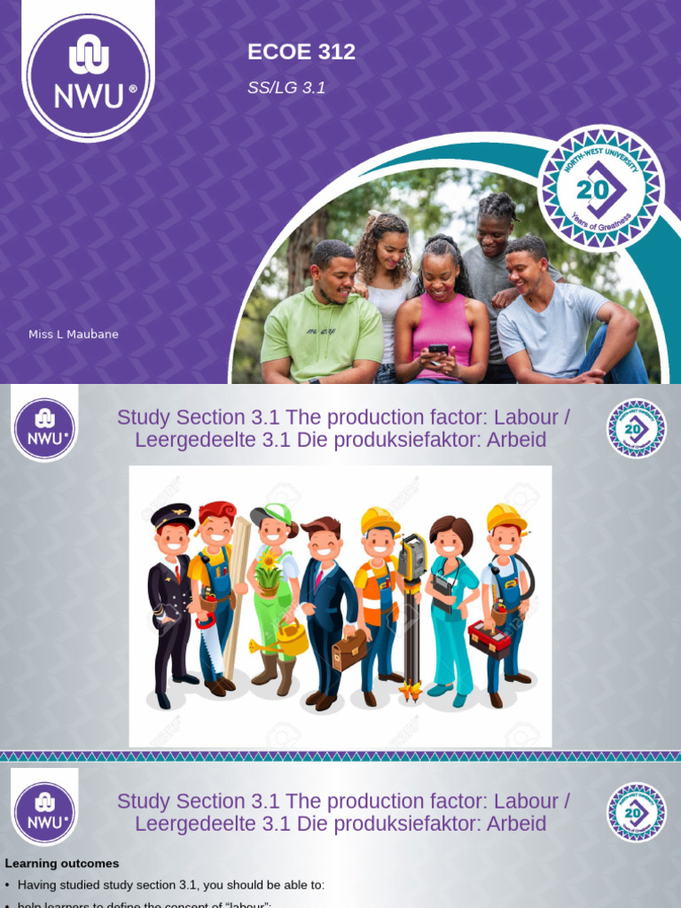 ECOE 312 - S.S 3.1 - The Production Factor | PDF | Cost Of Living ...