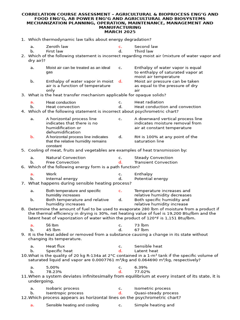 Module 2 - Assessment 1 Answer Key | PDF | Plough | Heat Transfer