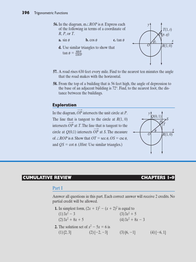 Algebra 2 and Trigonometry-396-398 | PDF | Trigonometric Functions | Mathematical Objects