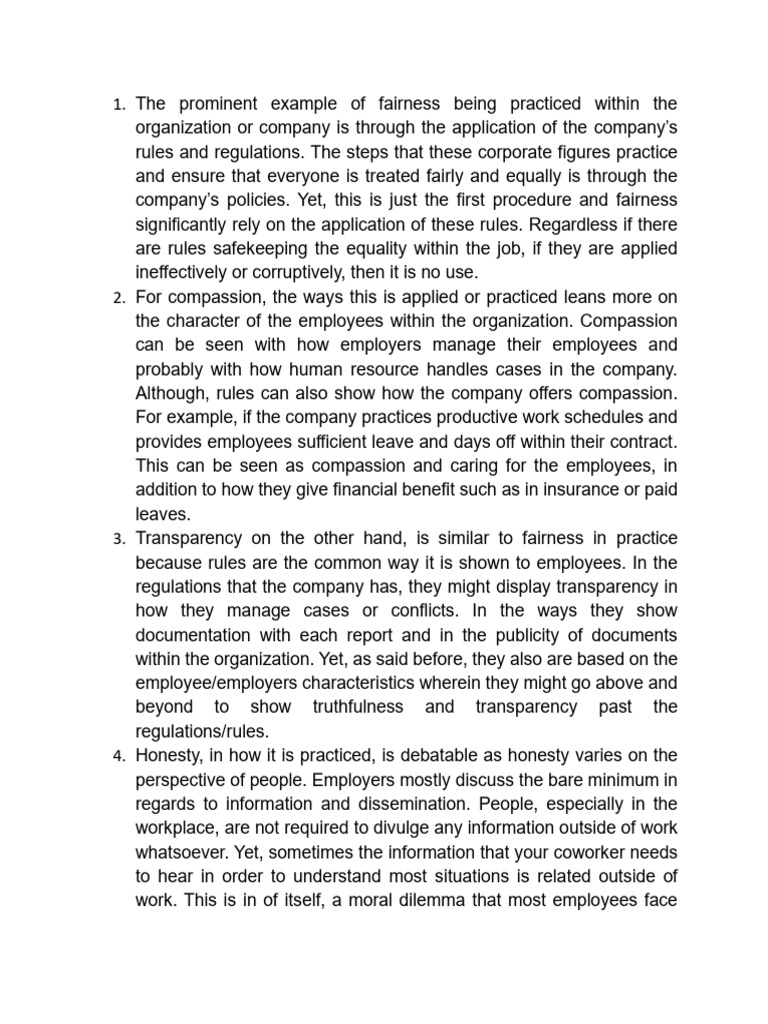 BUSINESS ETHICS - Assignment | PDF | Employment | Business Ethics