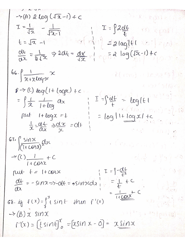 Integrals Assignment 65-80 | PDF