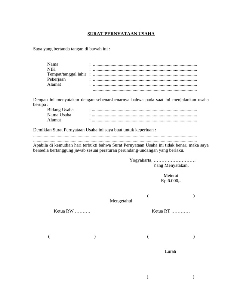 surat-pernyataan-usaha-2183 | PDF