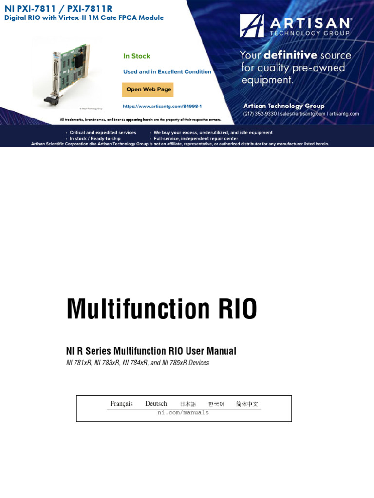 National_Instruments_PXI_7811R_Manual_201542316342 | PDF | Field ...