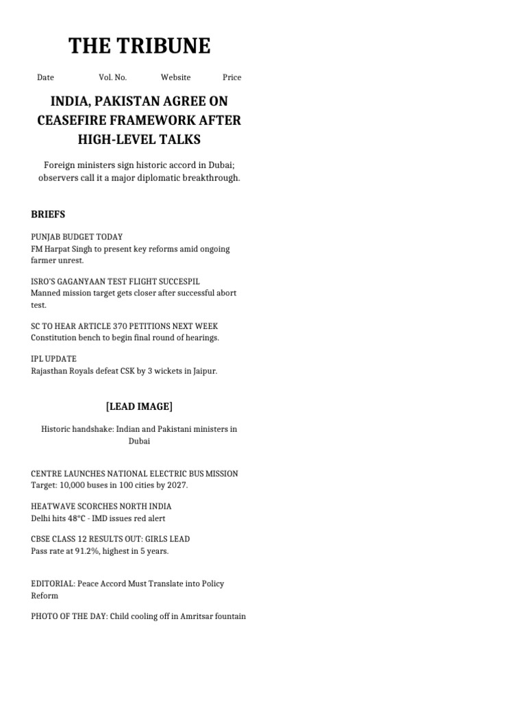 Tribune Layout With Images Columns | PDF