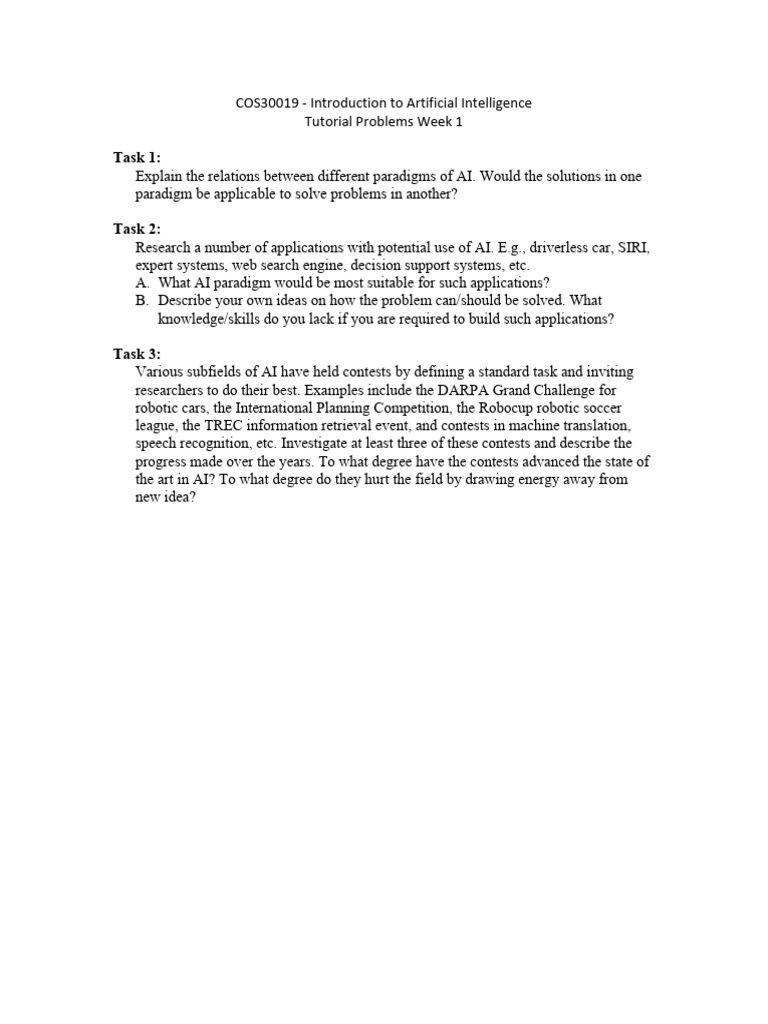 Week1 Tutorial | PDF