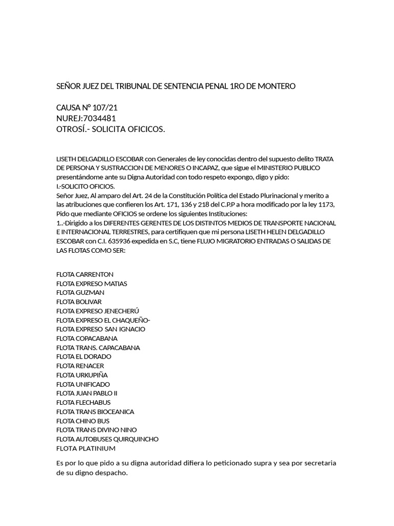 Solicita Oficios | PDF