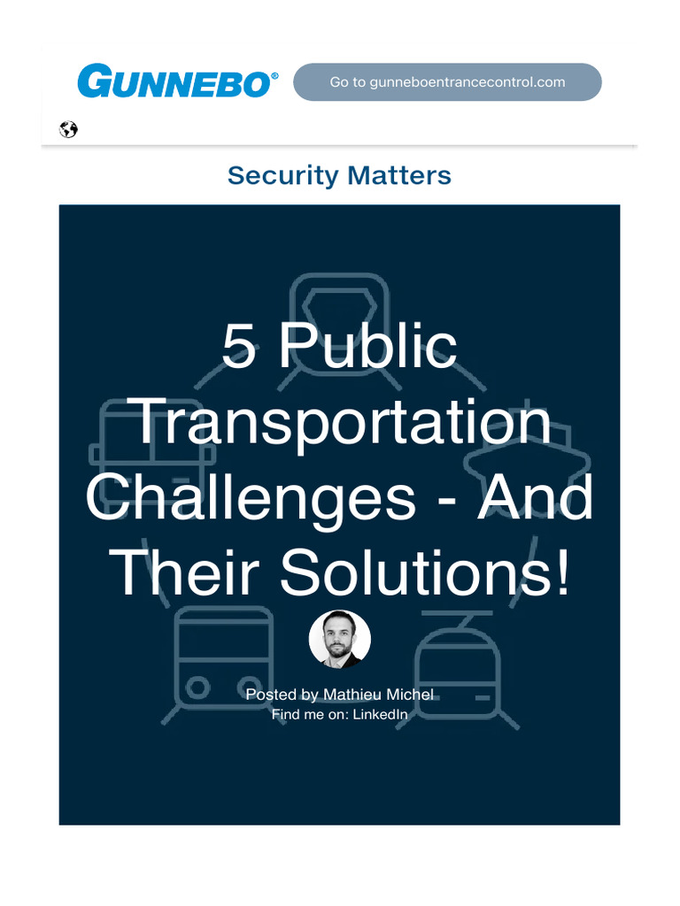 5 Public Transportation Challenges - and Their Solutions! | PDF ...