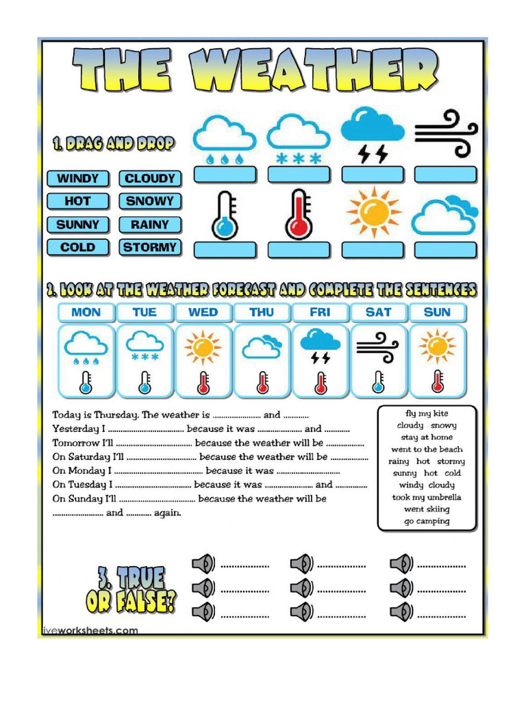 The Weather Worksheet | PDF