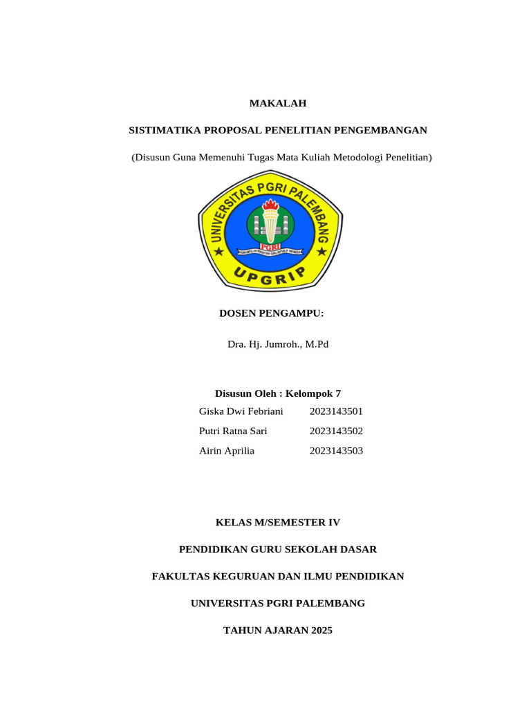 Proposal Penelitian Pengembangan | PDF