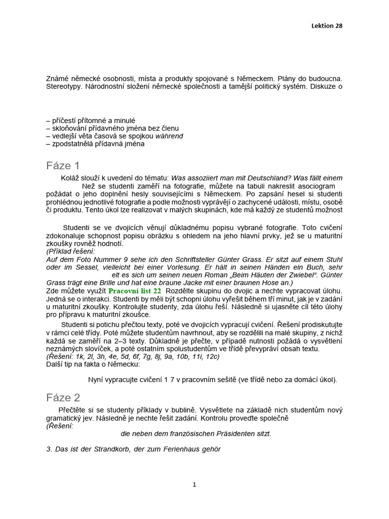 Lektion 28_Deutschland. Mitten drin | PDF