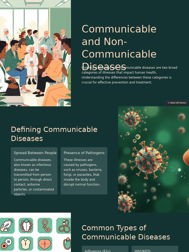 Communicable and Non Communicable Diseases | PDF | Infection ...
