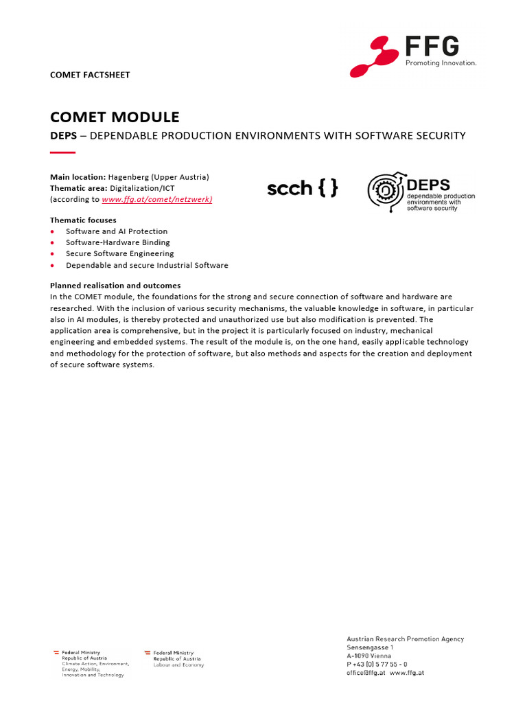 COMET Factsheet DEPS EN BF | PDF | Information Technology | Computer Science